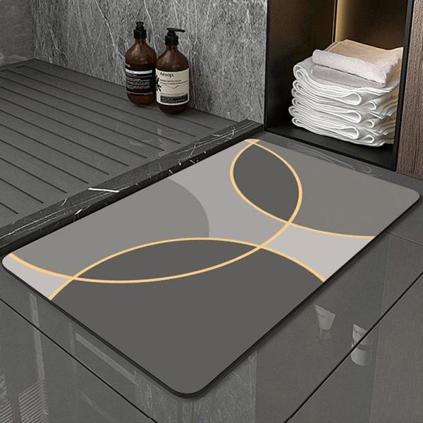 Quality Bathroom Diatomite Foot Mat Anti Slip Soft Absorbent for sale