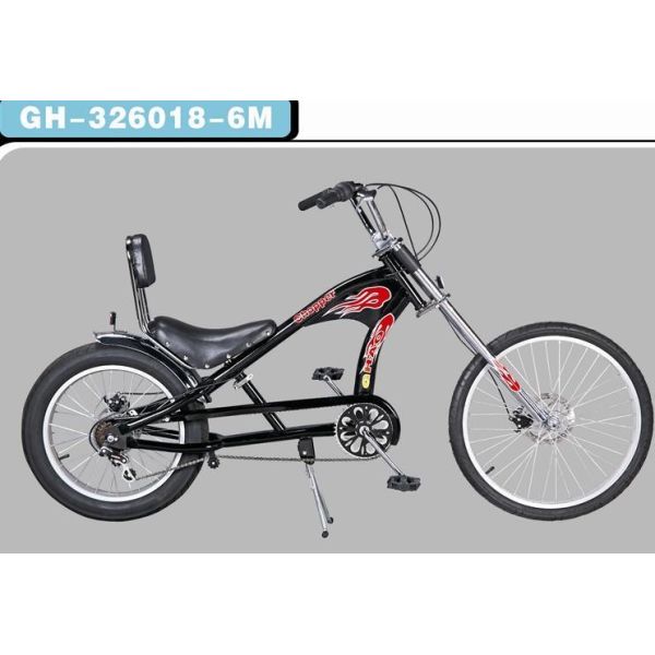 Quality 20''-24'' Chopper Bike in Whole Black with Aluminum Alloy Fork Material and Fat Tire for sale