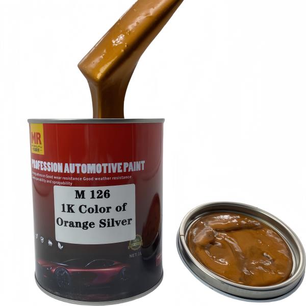 Quality M126 1K Orange Silver Spray Paint For Car Metallic Silver Auto Paint High for sale