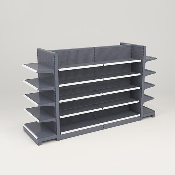 Quality Supermarket Gondola Grocery Store Shelving Merchandising Displays Shop Stands for sale