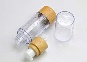 Quality Bamboo Lotion Pump Airless Cosmetic Bottles 100 ML Without Tube for sale