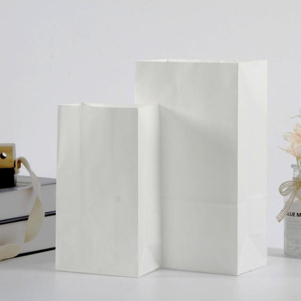 Quality 30mm Or 40mm Or 50mm Lip Square Kraft Paper Bag For Retail / Grocery for sale