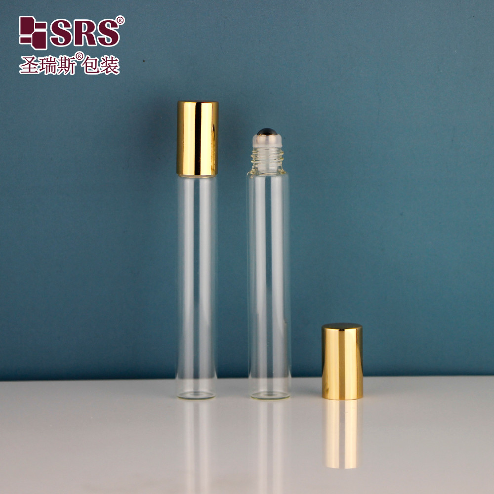 BLP-10ML Round Bottom Empty Transparent Tube Glass Roll On Essential Oil Bottle Wholesale