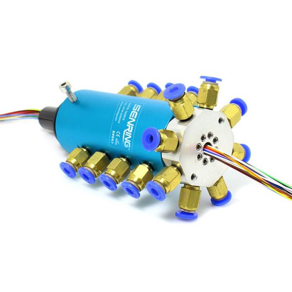 Quality M5 8 Channel Hybrid Electrical Rotary Joint Hydraulic Slip Ring for sale