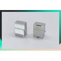 Quality Straight DIP Half Shield RJ45 Magnetic Modular Jack for sale