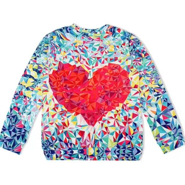 Quality Custom Design All Over Print Youth Sublimation Sweatshirt 100% Polyester Pullover for sale