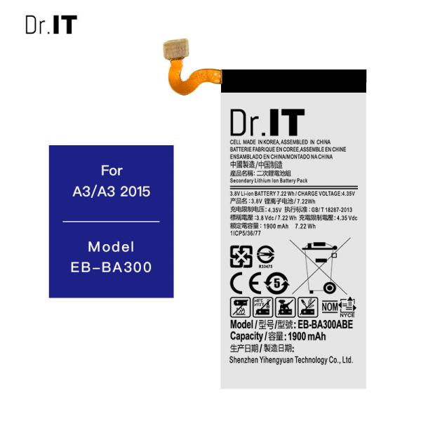 Quality 4000mAh Samsung A3 2015 Battery Replacement Compression Resistance for sale
