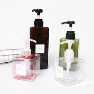 Quality 450ml PETG Square Soap Dispenser 650ML 250ml Foam Pump Plastic Bottles for sale
