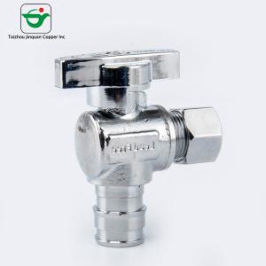 Quality Chrome Plated Multi Turn 3/8''ODX1/2'' PEX Angle Stop Valves for sale