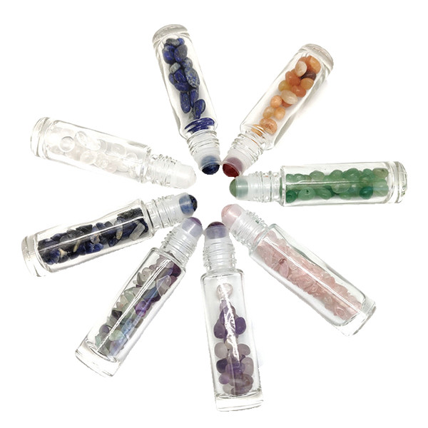 Quality 1ml 2ml Roller Bottles Jade Stone Roller Gemstone Roller Balls Wholesale for sale