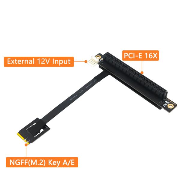 Quality 270 Degree M.2 NGFF Adapter Cable with PCI-E 16X Interface and 25cm Length for for sale