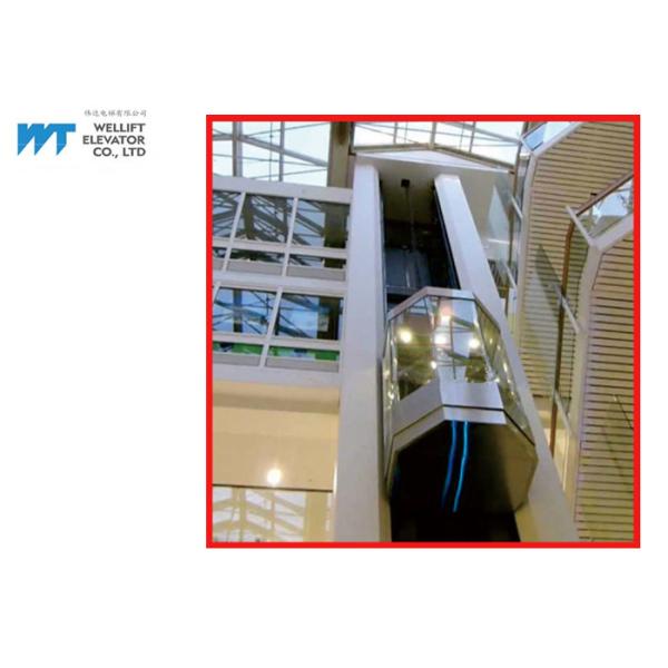 Quality Shopping Mall Panoramic Glass Elevator With Laminated Safety Glass Cabin for sale