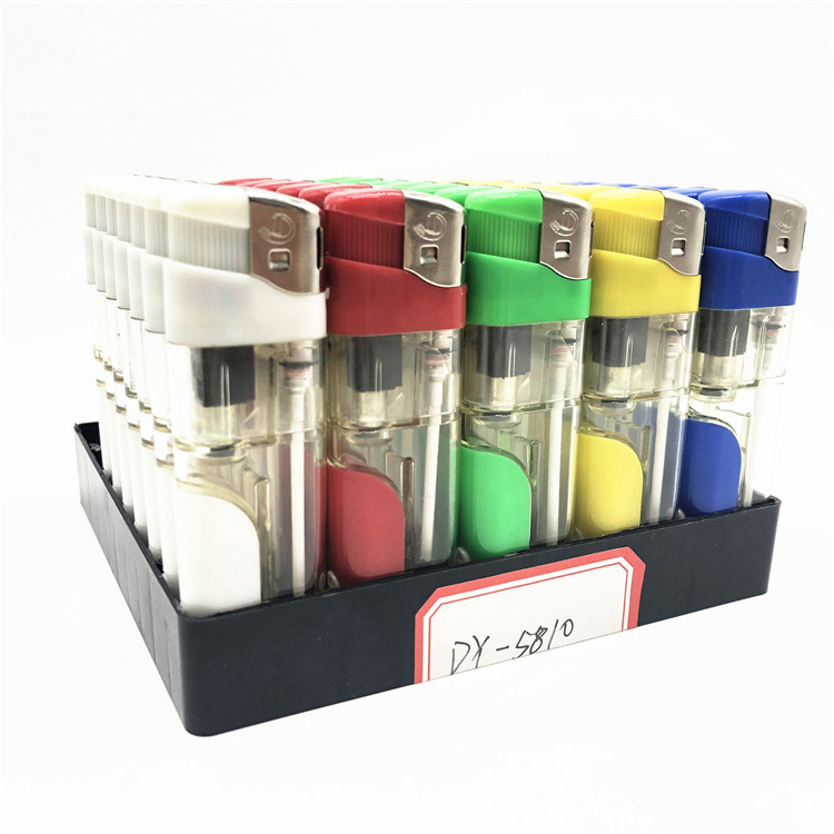 Dy-5810 LED Lamp Cigarette Plastic Gas Electric Lighter