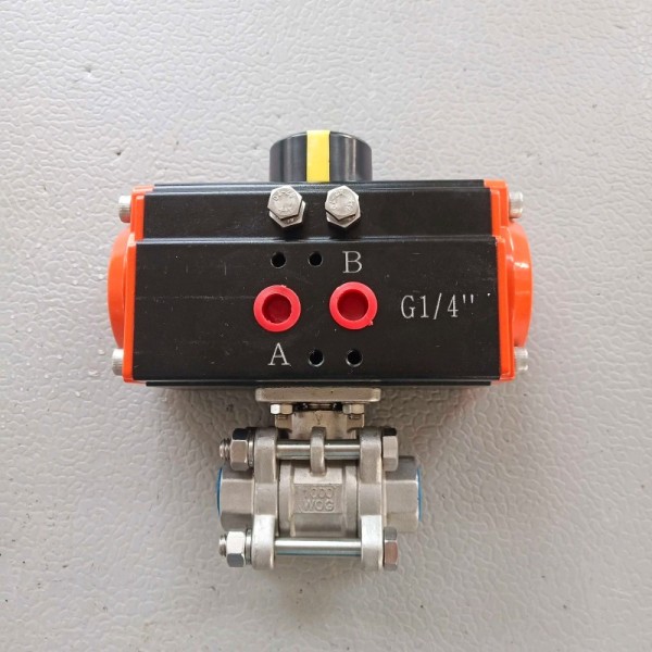 Quality Pneumatic Stainless Steel Valves Double Action Spring Return Ball Valve Flow for sale