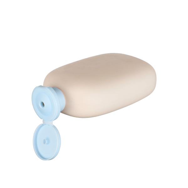 Quality Matte Luxury Lotion Bottles Beige Empty Plastic Lotion Bottles 300ml for sale