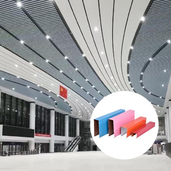 Quality 0.5mm-1.5mm Aluminium Baffle Ceiling Sound Absorbing For America Shopping Mall for sale