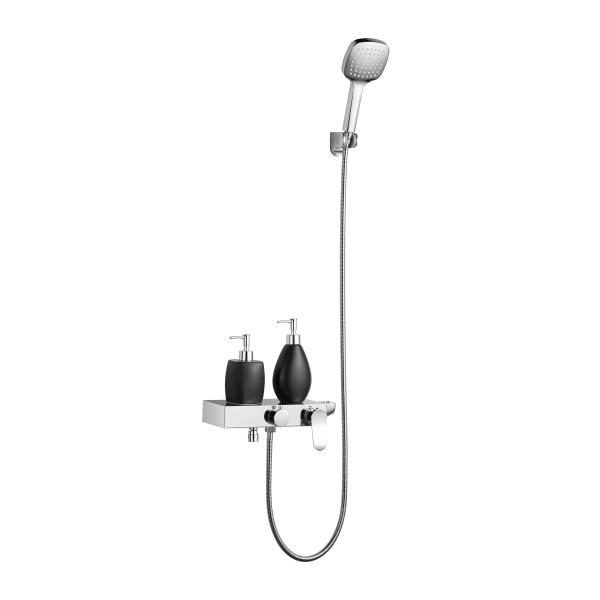 Quality 8% Nickel Brushed Stainless Steel Shower Set Wall Mounted for sale