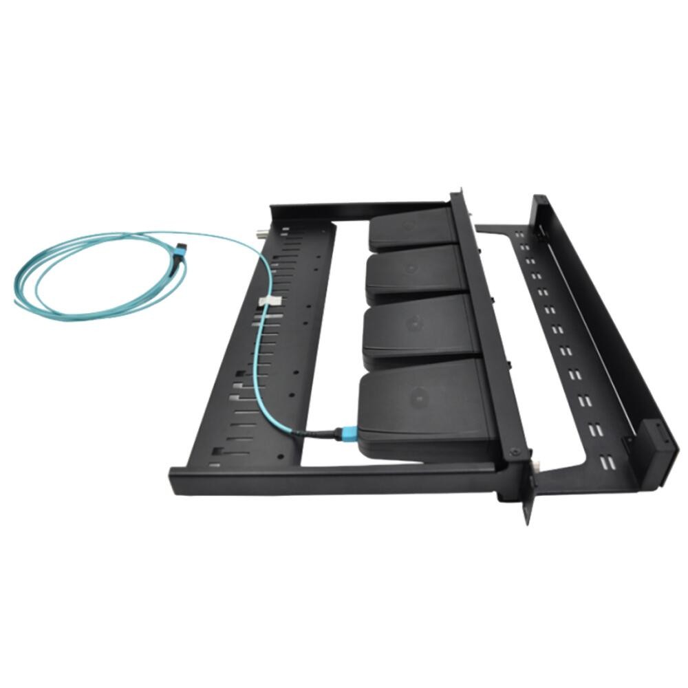 Quality 96 Core MPO Cassette Patch Panel LC 1U Enclosure Rack Mount Black for sale
