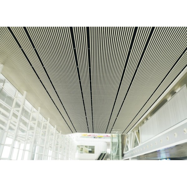 Quality Commercial Corrugated Suspended Metal Ceiling Custom Bathroom Linear Metal Ceiling Panels for sale