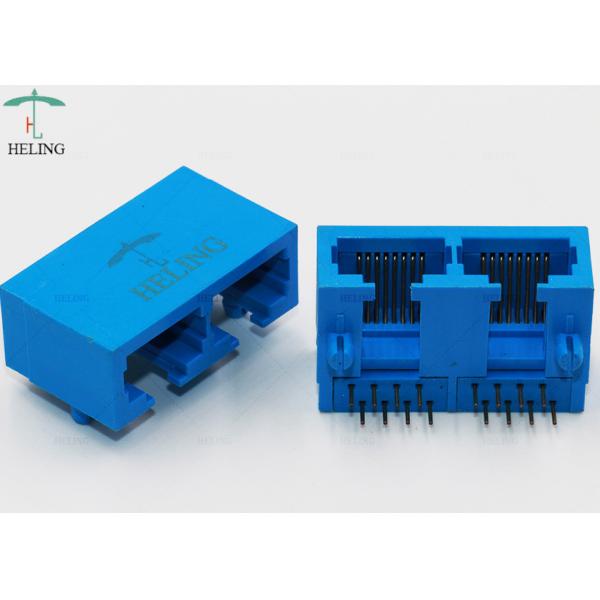 Quality Side Entry 1x2 Ports RJ45 Modular Jack Connector Thru - Hole MJ562208-U012-RN2 for sale