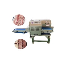 Quality 800kg/h Industrial Meat Slicer Automatic Frozen Sausage Bacon Beef Mutton for sale