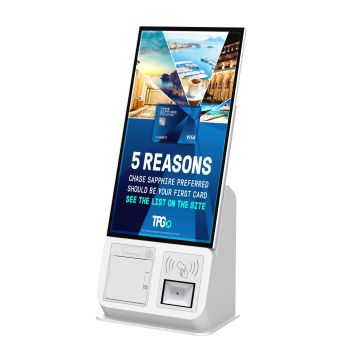 Quality Fast Food Ordering Kiosk 21.5 Inch Screen Scan QR Code and Credit Card Payment for sale