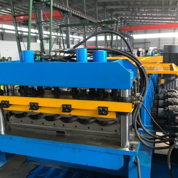 Quality 220V Steel Hydraulic High Speed Glazed Tile Roll Forming Machine With PLC Control System for sale