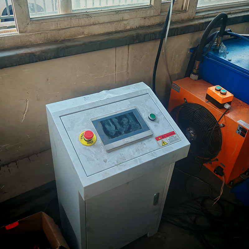 Perforated cable tray machine in operation