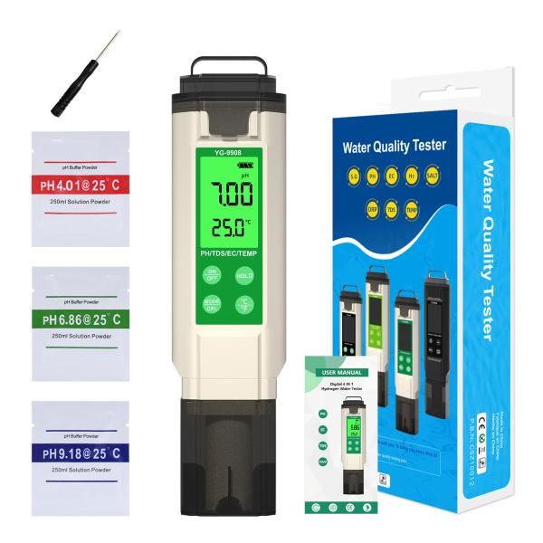 Quality PH TDS EC TEMP Tester Pen Water Quality Tester With Backlit Display for sale