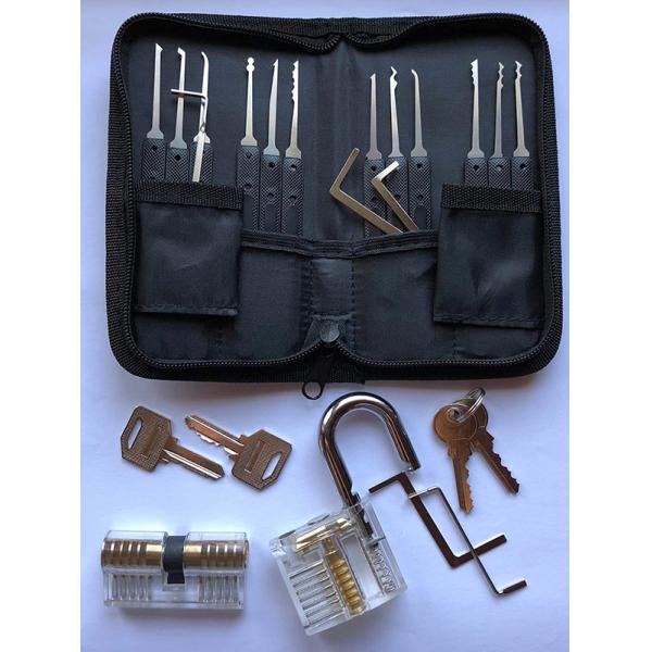Quality Lock Pick Sets 24PC Hook Lockpick 20pcs House Lock Set for Picking Practice for sale