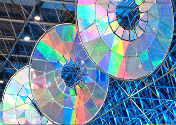 Quality Color Change Cast Dichroic Laminated Glass Solid Structure for sale