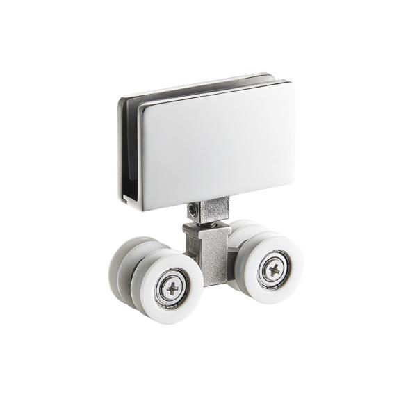 Quality Suspension Grooved Top Shower Door Rollers 23mm Soft Close For Bathroom for sale