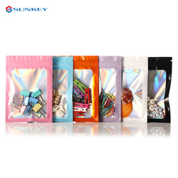 Quality Food Waterproof Moisture Proof Mylar Bags Custom With Zipper Holographic for sale