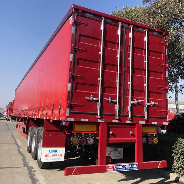 Quality 60 ton Max Payload Tri-axle Dry Van Type Box Semi Trailer for Cargo Transport for sale