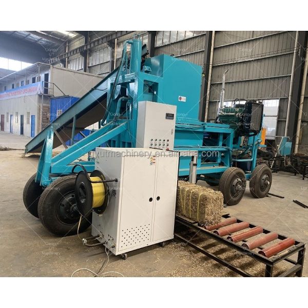 Quality Alfalfa  Full-Automatic  Hay Straw Weighting Baler Press Machine 8566 KG for sale