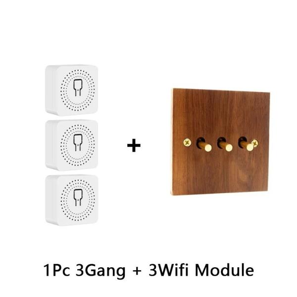 Quality Cover Solid Wood Toggle Light Switch Panel Brass Home Wall Switch 86 Type for sale