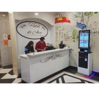 Quality Interactive Check In Counter Kiosk With Touchscreen Card Reader Power for sale