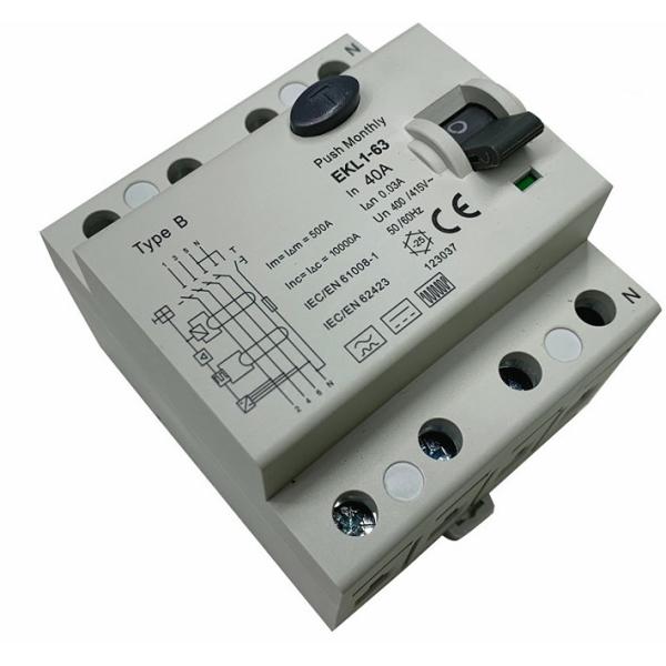 Quality RCCB 4 Pole Residual Current Circuit Breakers 40A 63A 230V 400V 0.03mA for sale