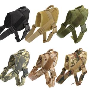 Quality Black Personalized Tactical Dog Harness 90cm 1000D Nylon for sale