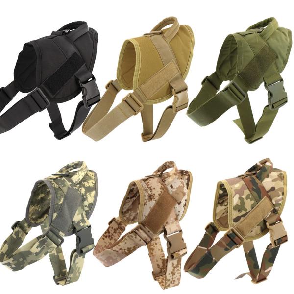 Quality Black Personalized Tactical Dog Harness 90cm 1000D Nylon for sale