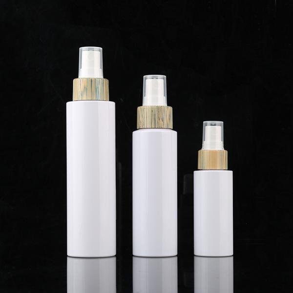 Quality 100ml 150ml Bamboo Pump Plastic Lotion Bottles for sale