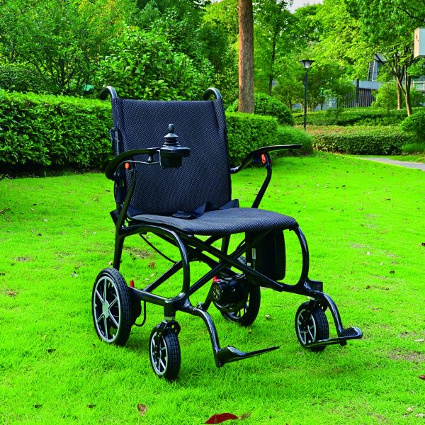 Quality 910mm*610mm*875mm Mini Full Carbon Fiber Electric Wheelchair 11.5kg 330lbs Load for sale