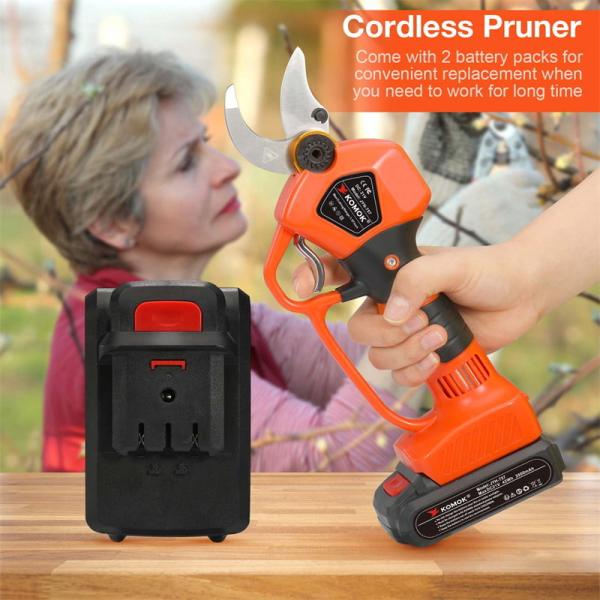 Quality 40mm Orange Cordless Pruning Shears Electric With Handguard 1000W for sale