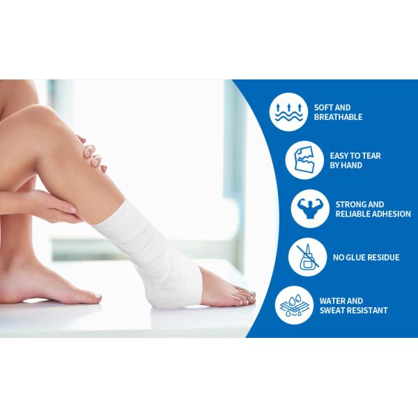 Quality Athletic Sports Cotton Adhesive Tape Custom Design OEM Logo Prints Joints Muscle Protection for sale