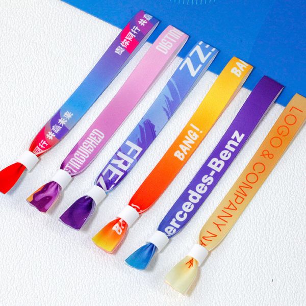 Quality Environmental Protection RFID Wristbands Customized Satin Fabric for Event for sale
