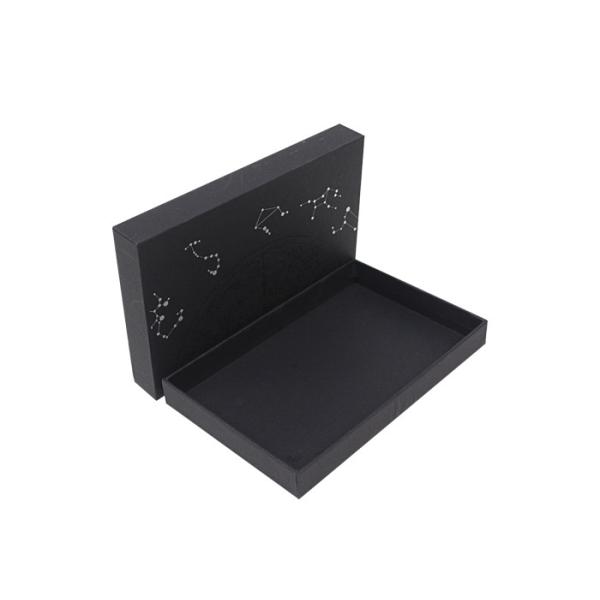 Quality OEM Cardboard Packaging Box , Rigid Set Up Gift Boxes UV Coating Black for sale
