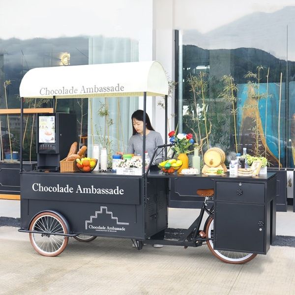 Quality Mobile Coffee Food Vending Cart with 220V/380V Voltage and Customized Cooking for sale
