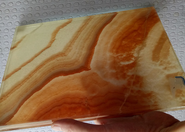 Quality Stone Thin Laminated Glass With Decorative Interlayer Humidity Resistant for sale