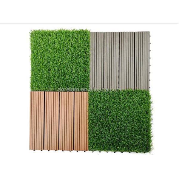 Quality Artificial Turf Tiles 30x30cm 3cm Tall Haystack Green Suitable for Indoor and for sale