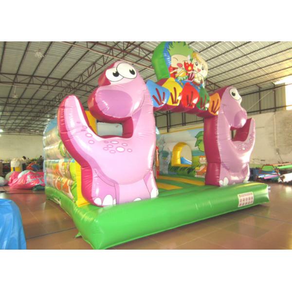 Quality Inflatable Dinosaur Baby Bouncy Castle , Quadruple Stitching Toddler Jumping for sale